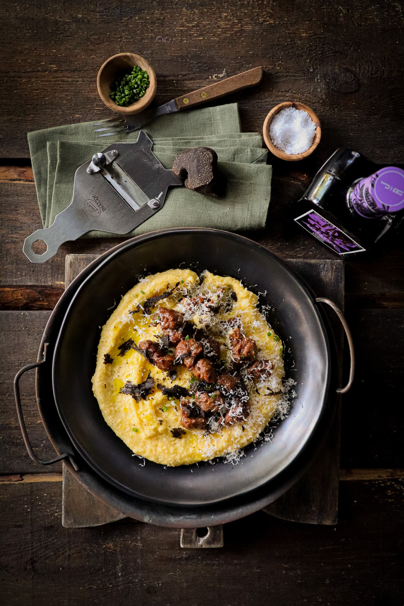 Truffle Polenta with Sausage – Simon Johnson